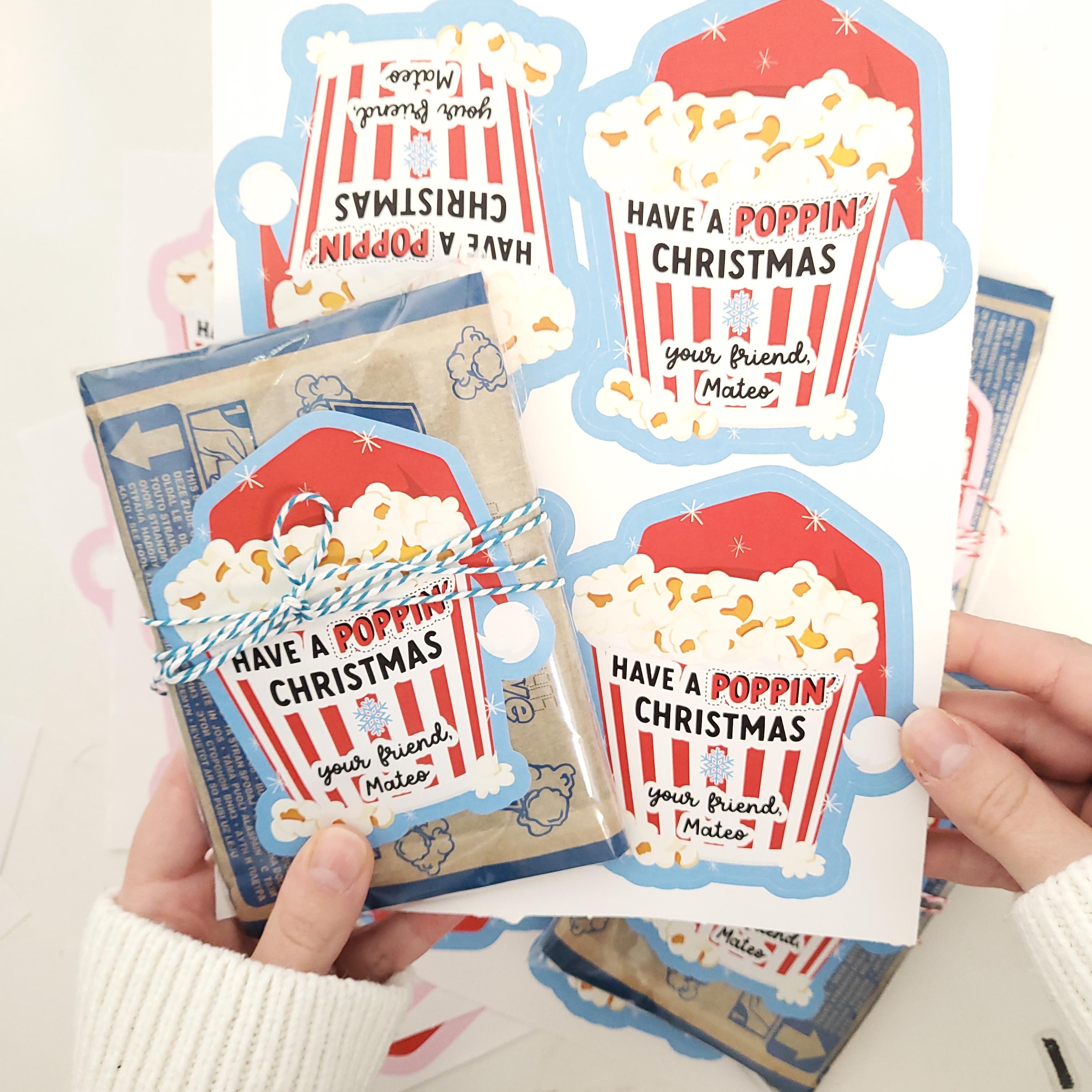 Kids Christmas Party Favors Popcorn Stickers Christmas Gifts for ...