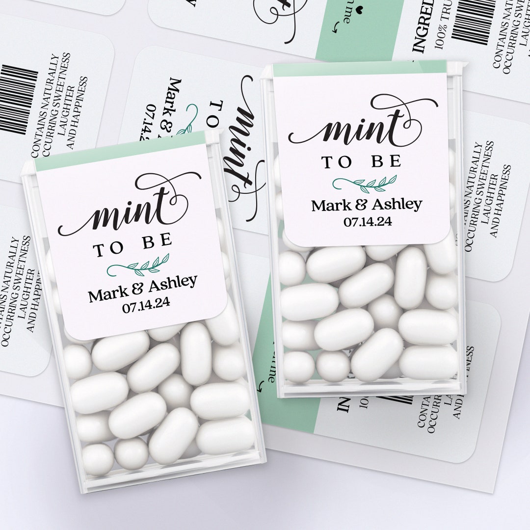 Personalized Tic Tac Labels - Mint to Be Wedding Favors Labels Stickers ...