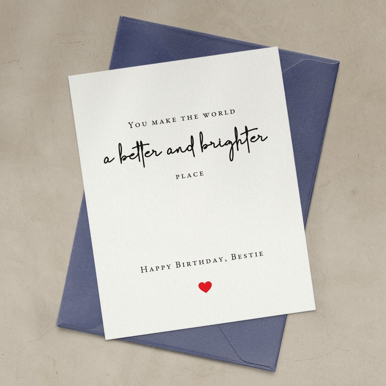 Happy Birthday Bestie Card Best Friend Birthday Card Bestie - Etsy