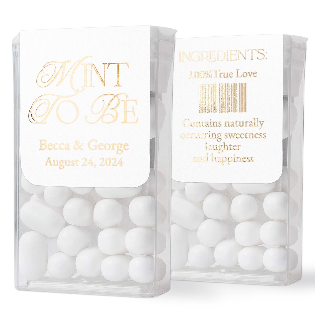 Custom Mint to Be Tic Tac Labels for Mints: Gold Foiled Wedding ...