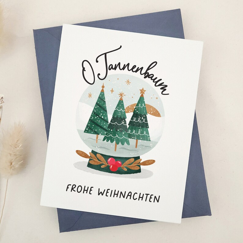 O Tannenbaum Card: Frohe Weihnachten German Christmas Greetings - Etsy