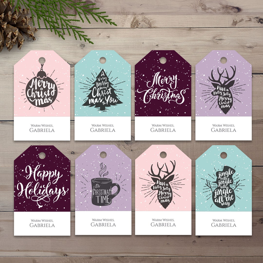 Christmas Gift Tags Mixed Set of Christmas Tags Holiday Gift Tags Gift ...