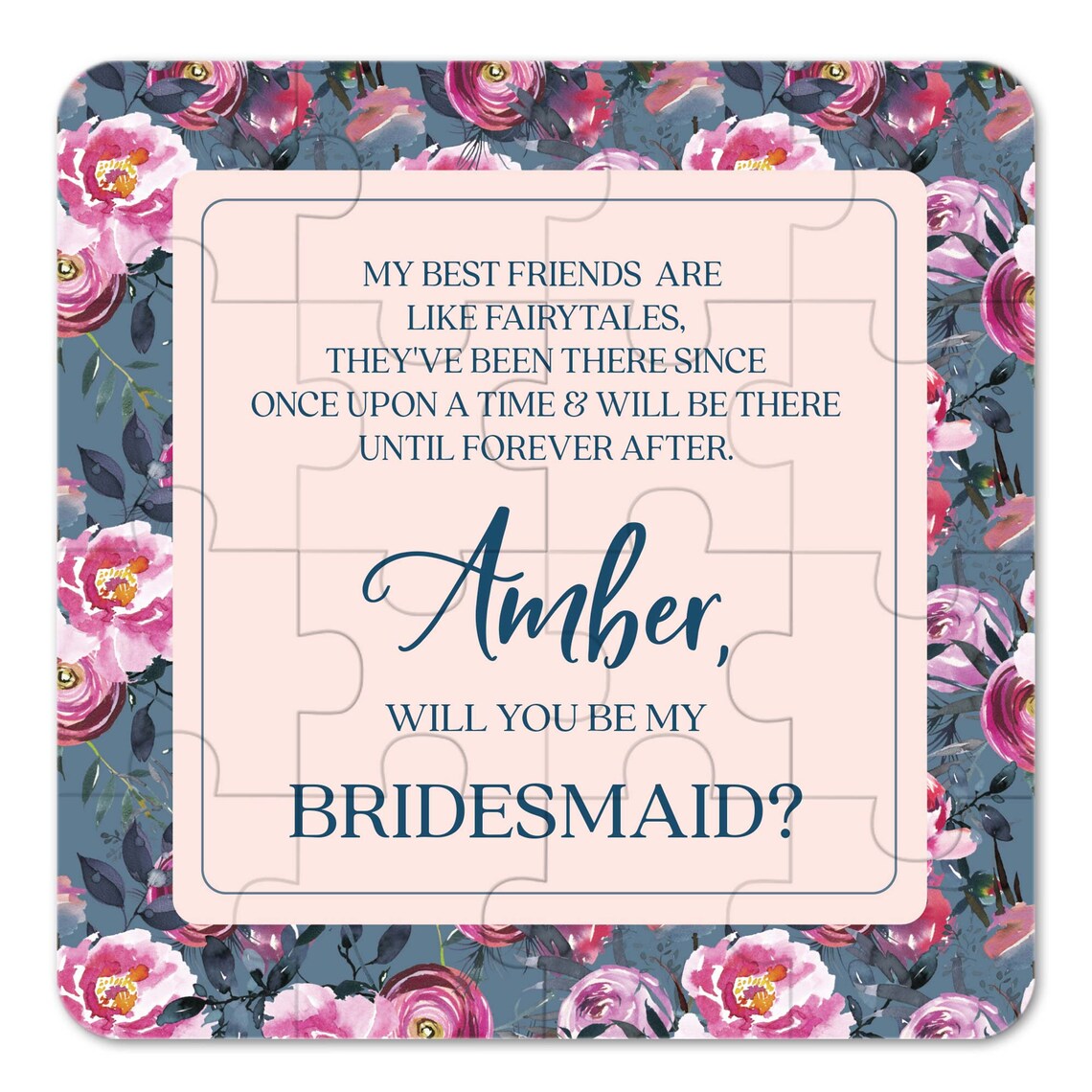 Best Friend Bridesmaid Proposal Bridesmaid Gift Floral Will | Etsy