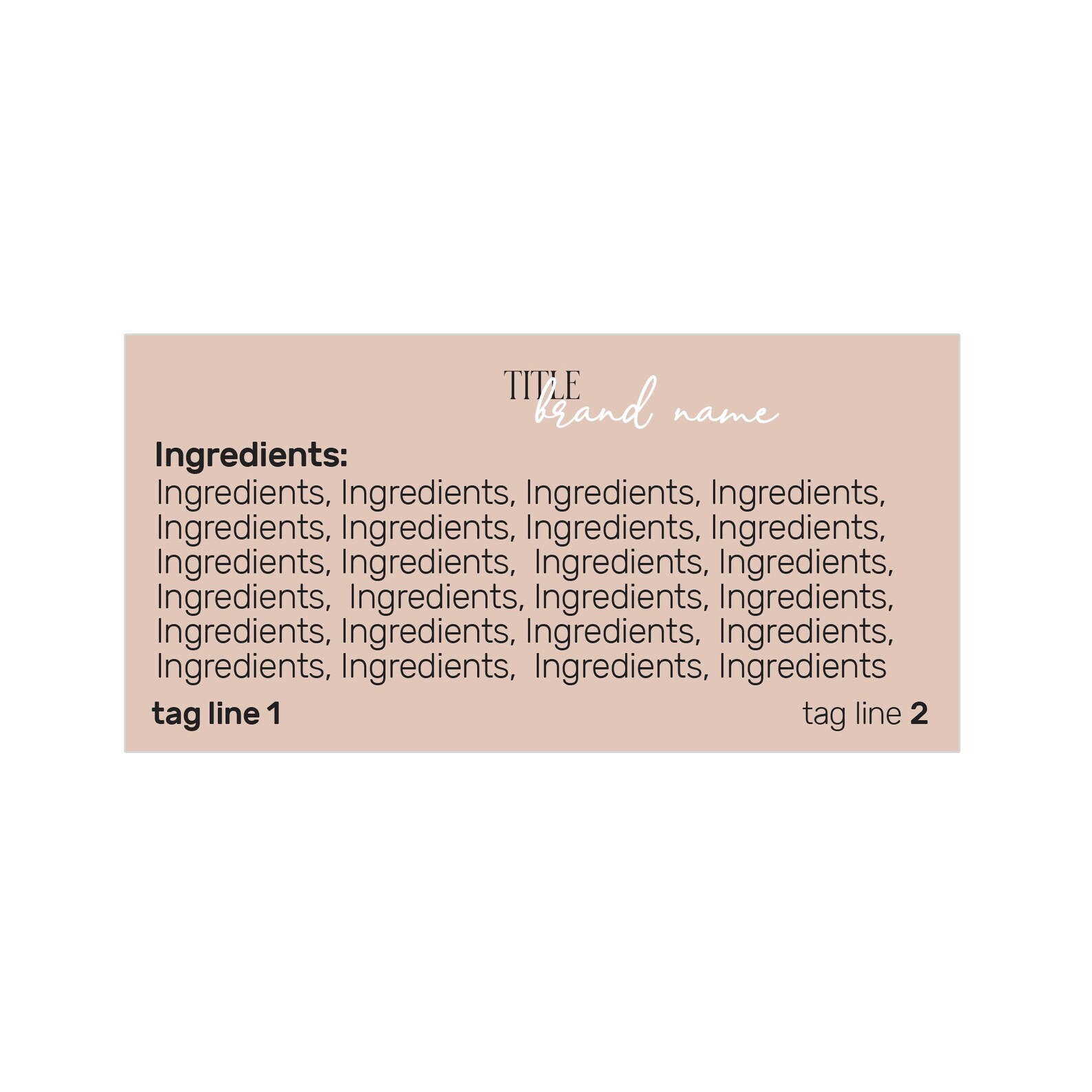 Personalized Cosmetic Sticker Labels 2x1 Inches Ingredients - Etsy