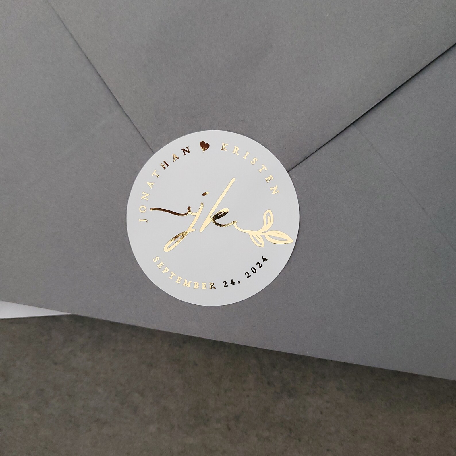 Custom Wedding Stickers for Favors, Gold Stickers With Monograms, Gold ...