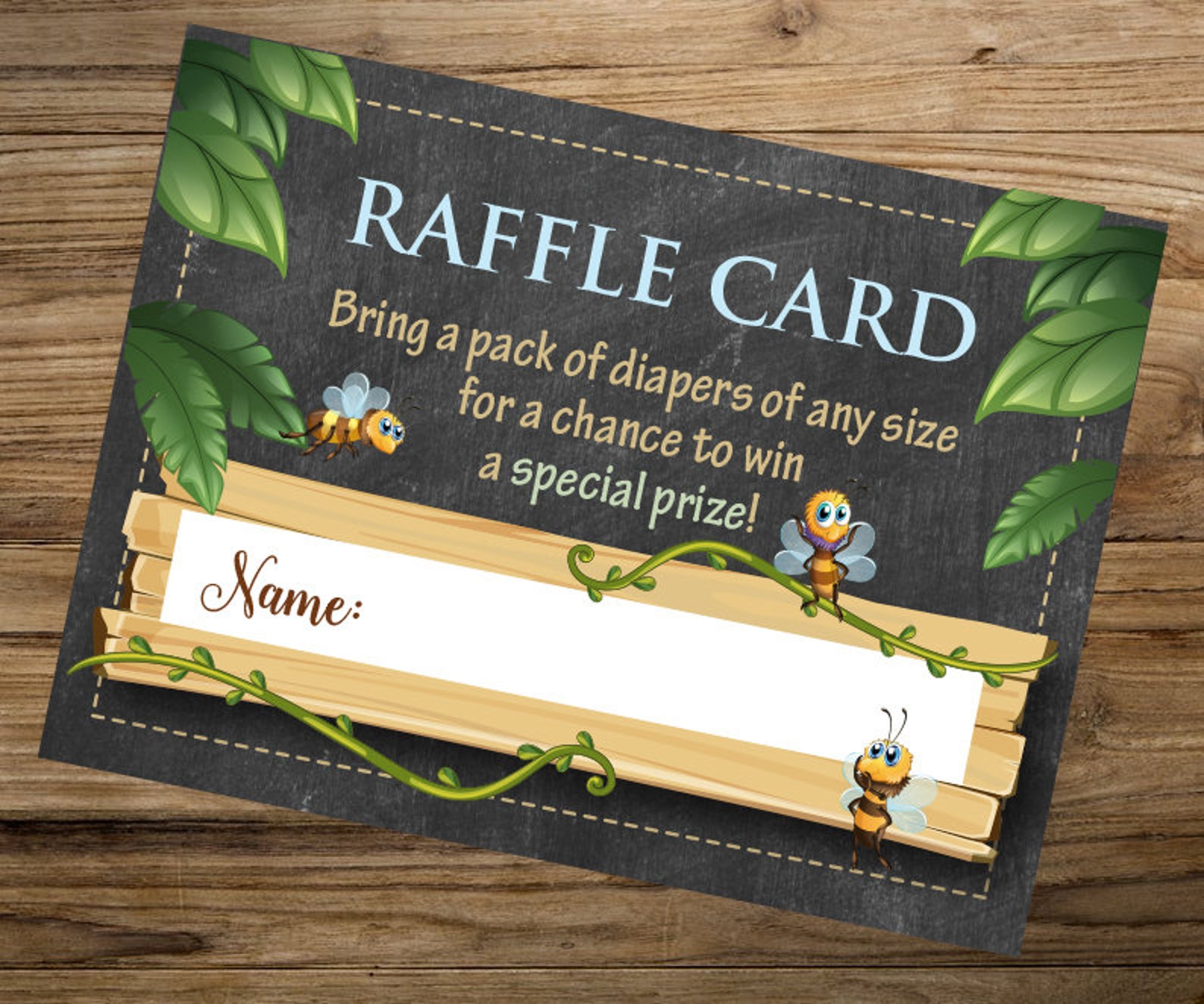 Animals Raffle Card Safari Baby Shower Baby Shower Games - Etsy