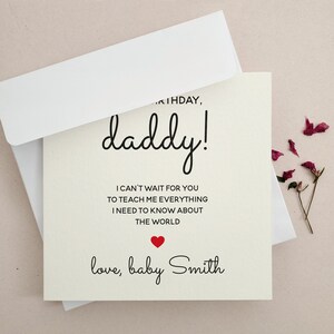 Personalized Birthday Card for Daddy: From Baby, 6x6 Cardstock - Etsy