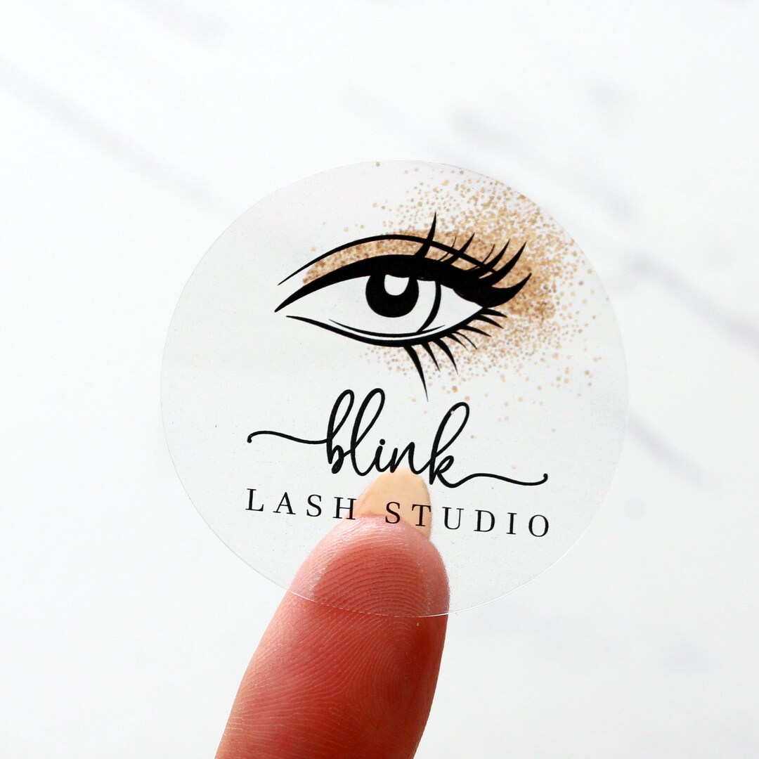 Custom Gold Foil Eyelash Stickers: Personalized Lash Business Labels - Etsy