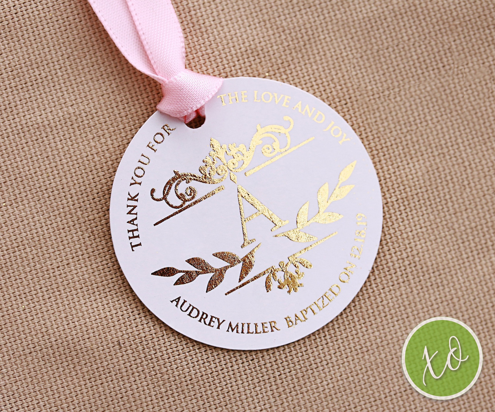 Gold Baptism Favor Tags Thank You for Baptism Gift Tags - Etsy