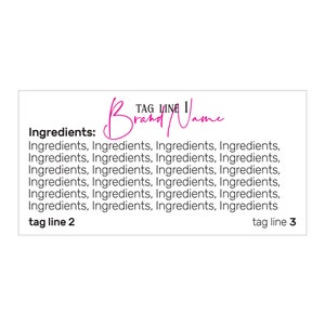 Custom Ingredient Label Stickers 2x1 Inches, Candle Stickers, Cosmetic ...