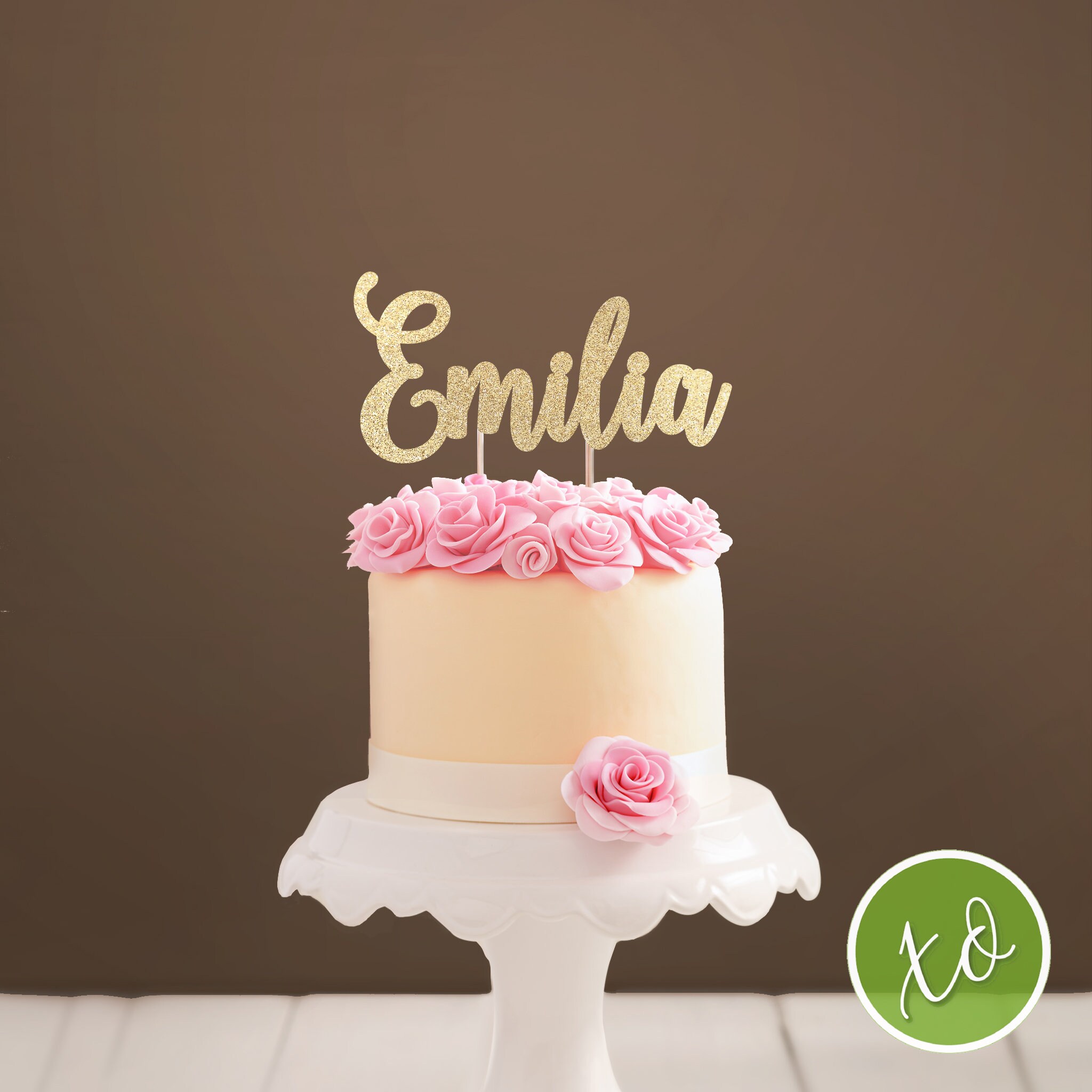 Custom Text Cake Topper Personalized Name Birthday Cake - Etsy