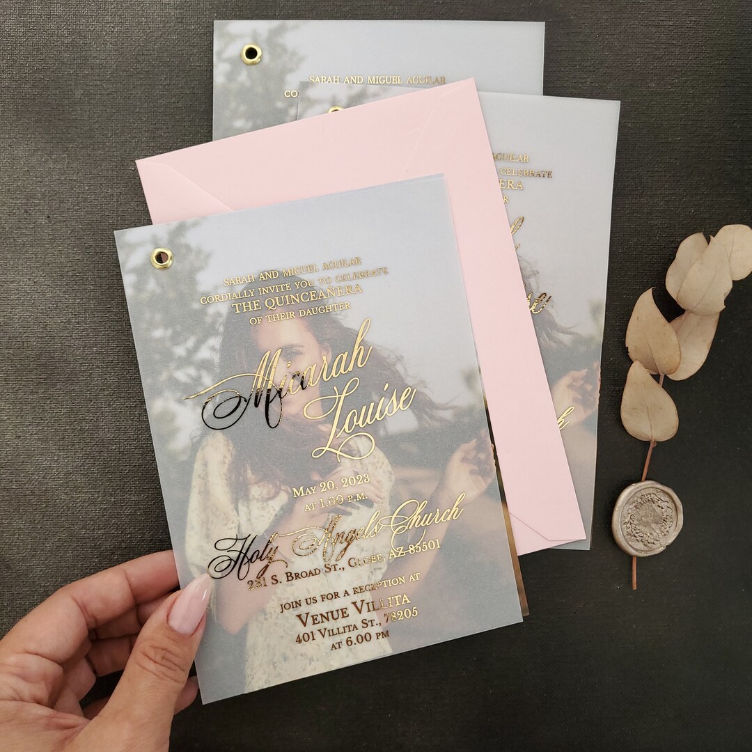 Luxury Gold Foil Quinceanera Invitation Customizable Princess Birthday ...
