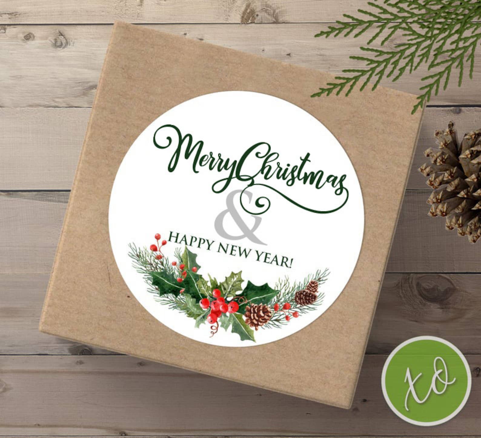 Merry Christmas Stickers Christmas Gift Labels Christmas Gift - Etsy