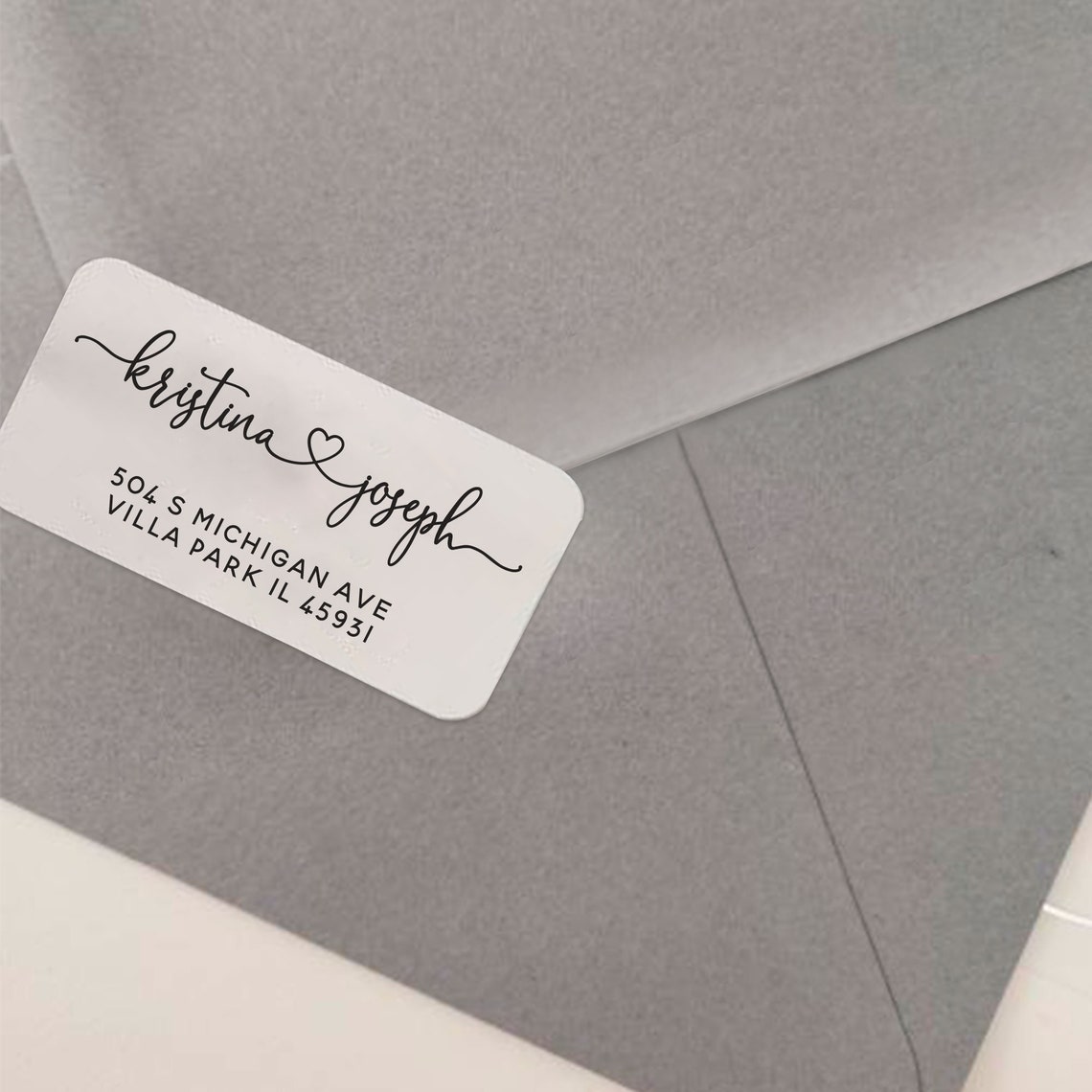 Custom Gold Foil Address Labels: Script Return Address Stickers - Etsy
