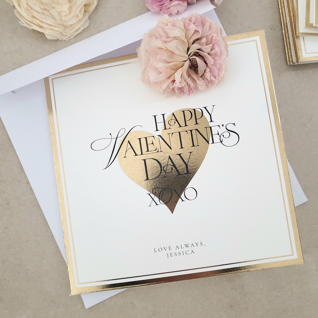 Luxury Foiled Valentine's Day Card: Personalized Keepsake - Etsy