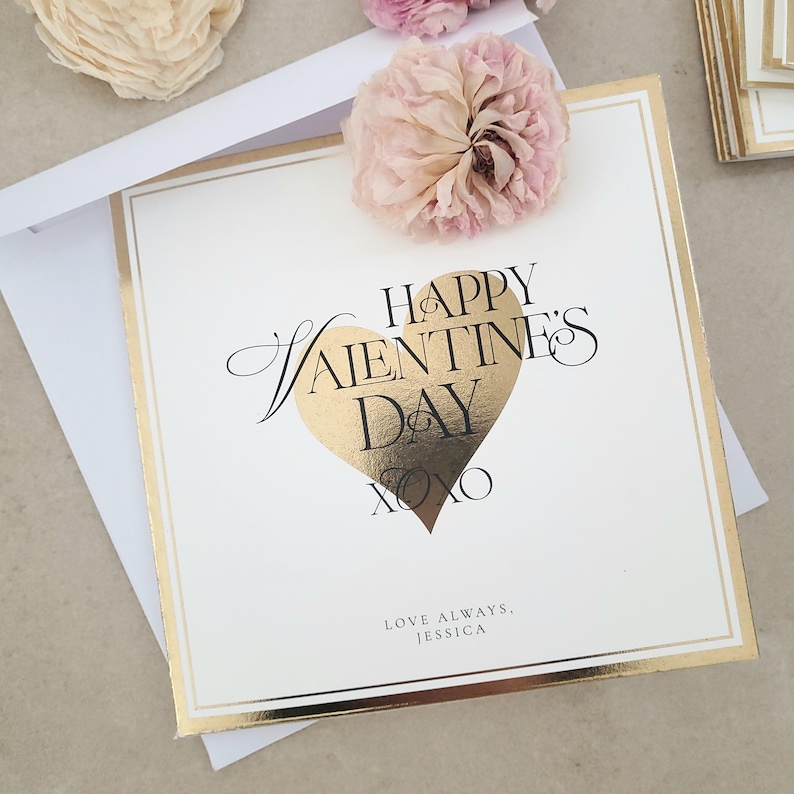 Luxury Foiled Valentine's Day Card: Personalized Keepsake - Etsy