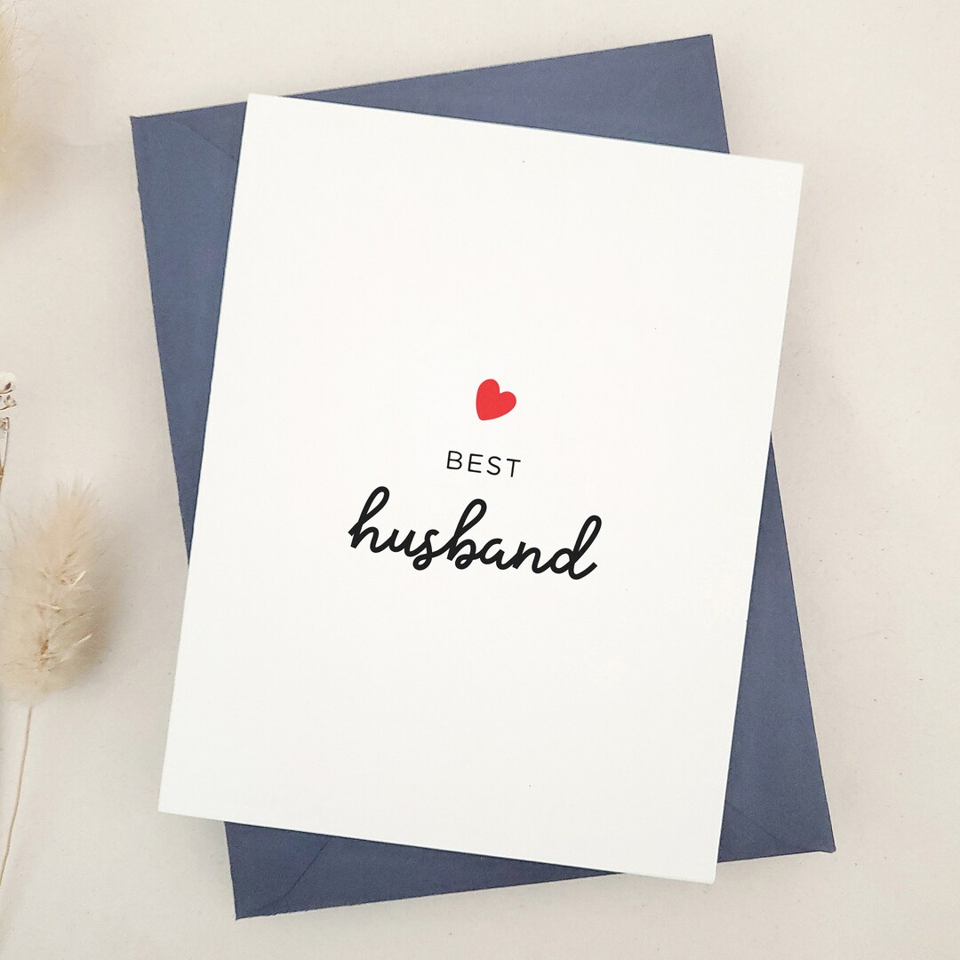 Best Husband Card, Valentine's Day Cards, Valentines Gifts for Him ...