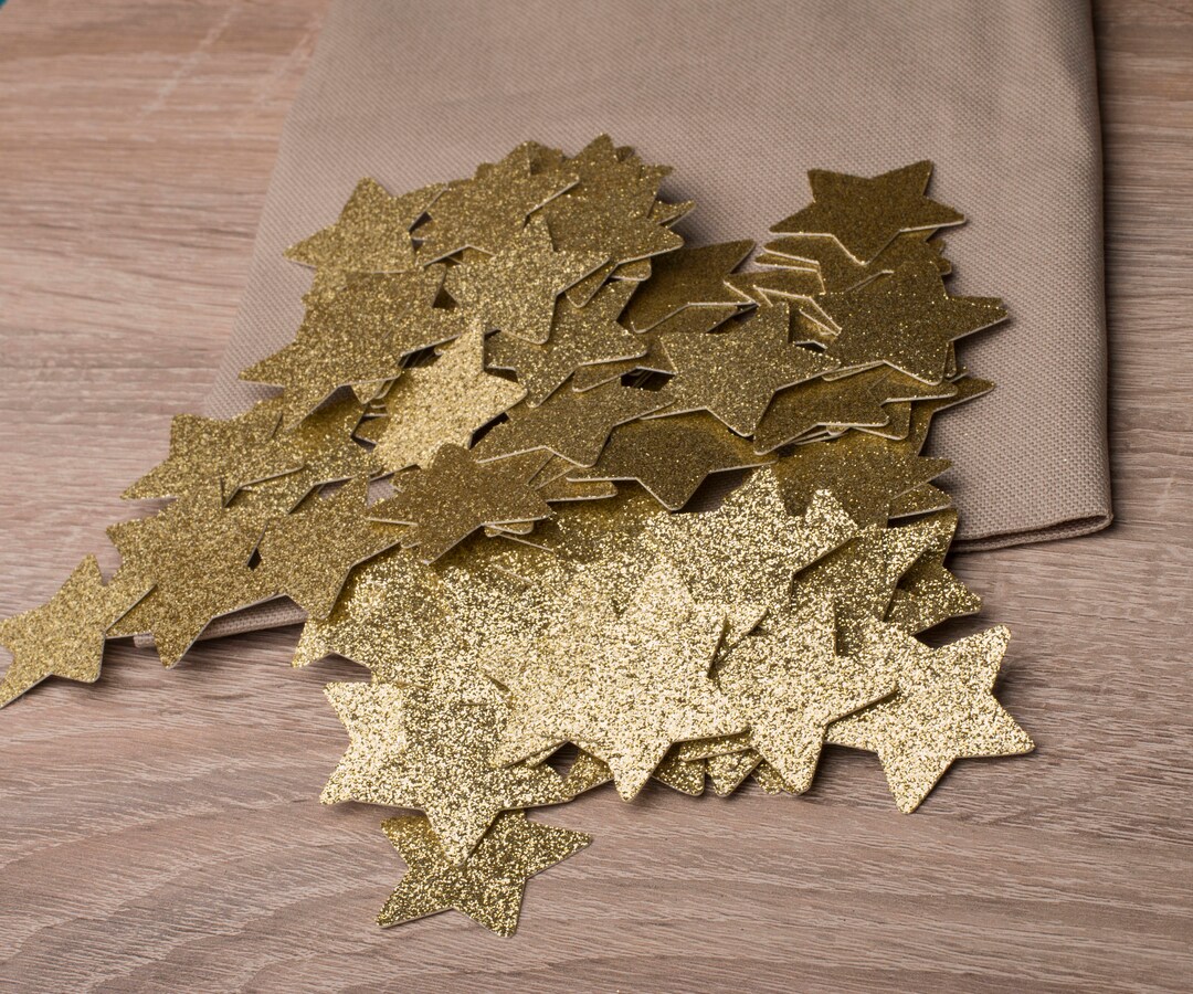 Star Confetti, Gold Glitter Confetti, Big, Stars, Table Confetti ...