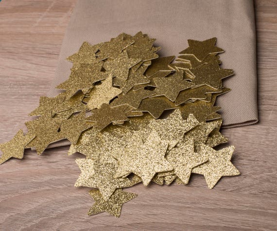 Star Confetti Gold Glitter Confetti Big Stars Table | Etsy