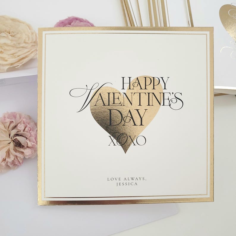 Luxury Foiled Valentine's Day Card: Personalized Keepsake - Etsy