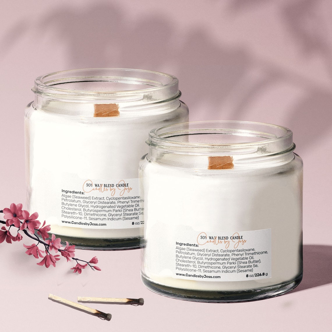 Custom Ingredient Label Stickers 2x1 Inches Candle Stickers Etsy