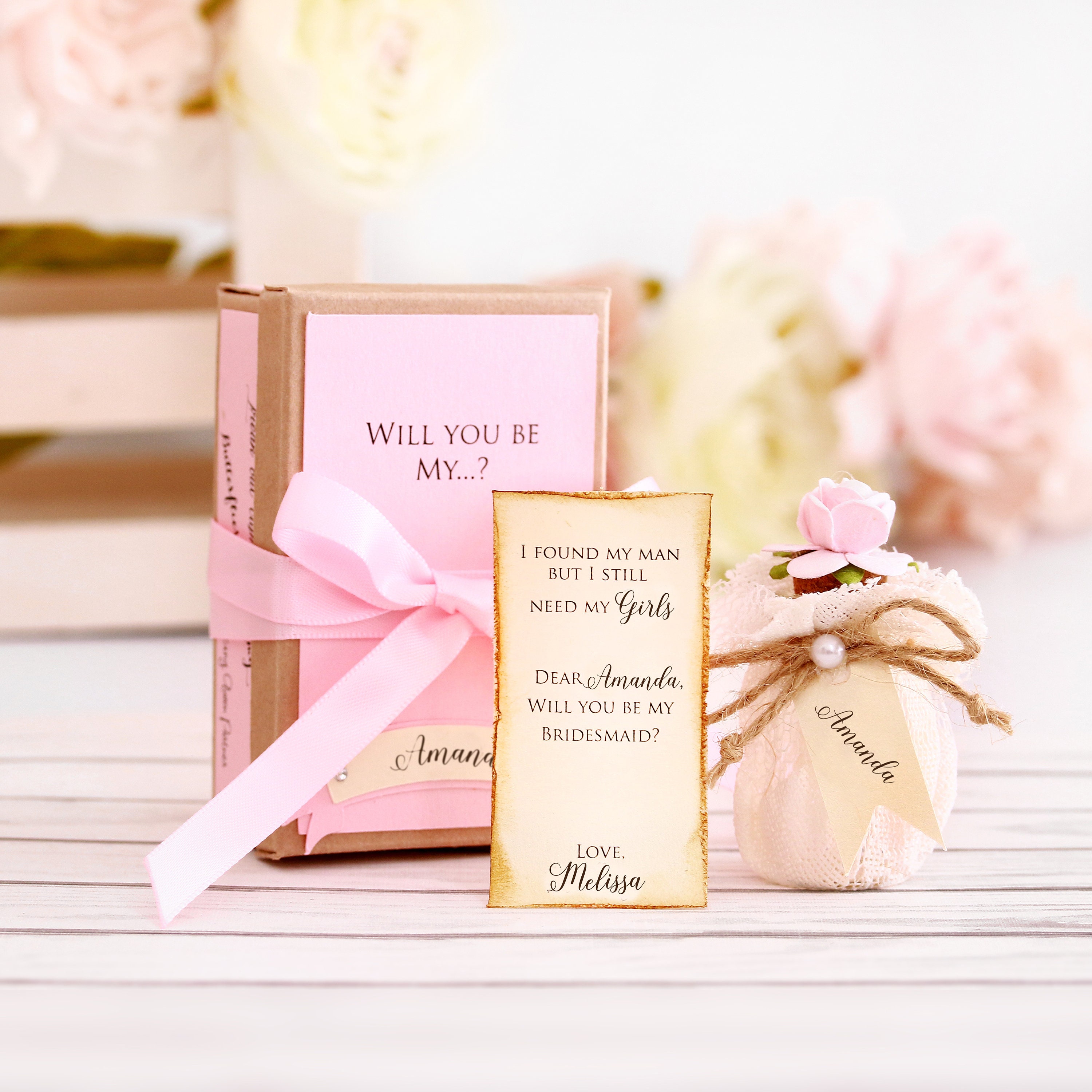 Will You Be My Bridesmaid Message in a Bottle Bridesmaid | Etsy