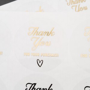 Thank You for Your Purchase Stickers, Thank You for Your Order Stickers ...