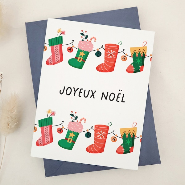 Joyeux Noel Card - Etsy