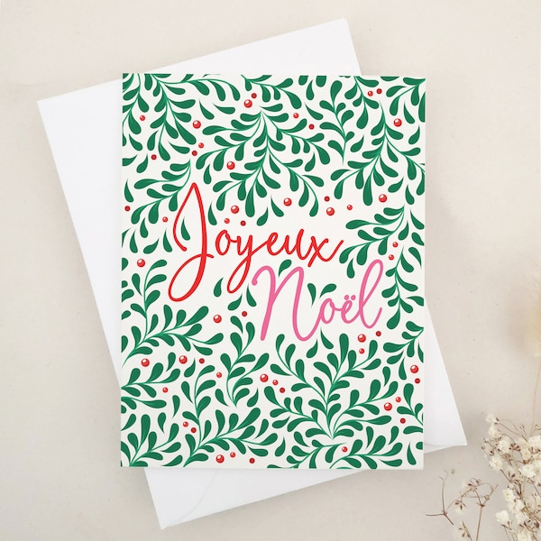 Joyeux Noel Card - Etsy