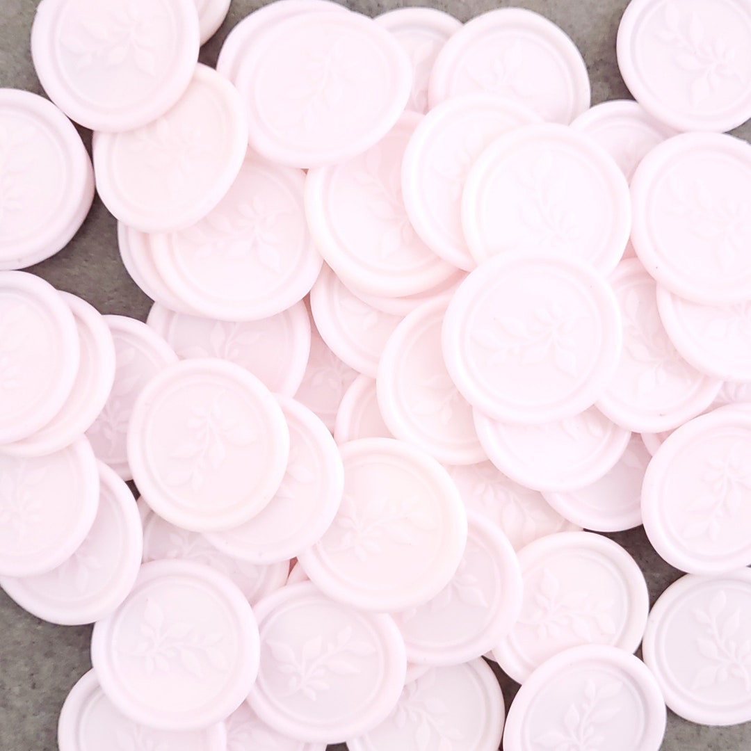Light Pink Wax Seals Stickers for Envelopes, Wedding Invitations Seals ...
