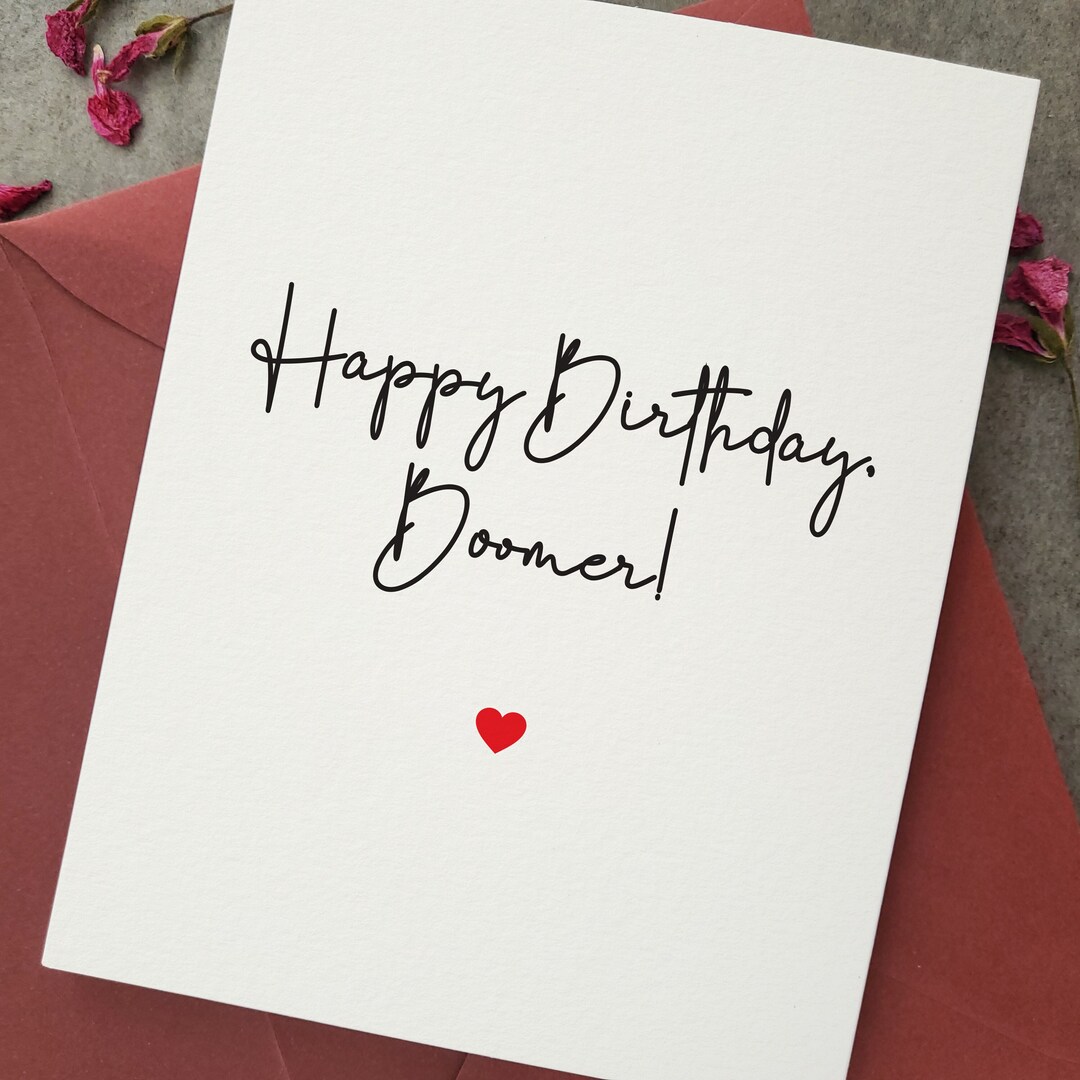Funny Birthday Card, Happy Birthday Boomer Card, Birthday Card for ...