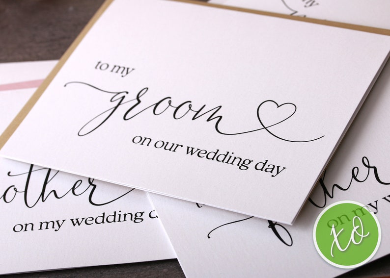 To My Groom on Our Wedding Day Card Groom Card Thank You - Etsy