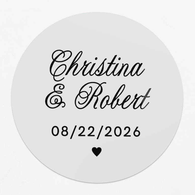 Personalized Script Wedding Stickers, Custom Foil Favor Labels, Elegant ...