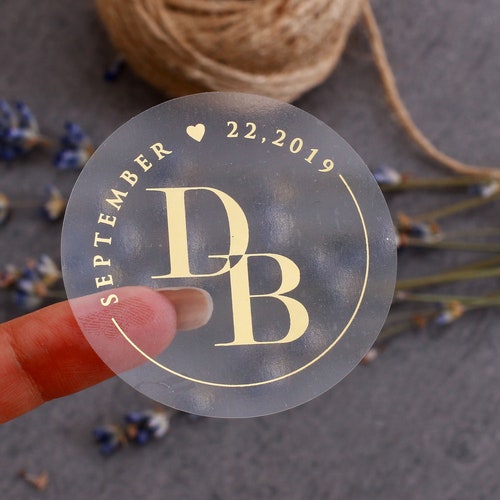 Favor Thank You Stickers Wedding Stickers For Favors 60 Round Etsy