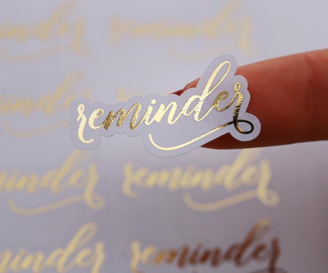 Planner Stickers Reminder Word Stickers Gold, Silver or Rose Gold ...