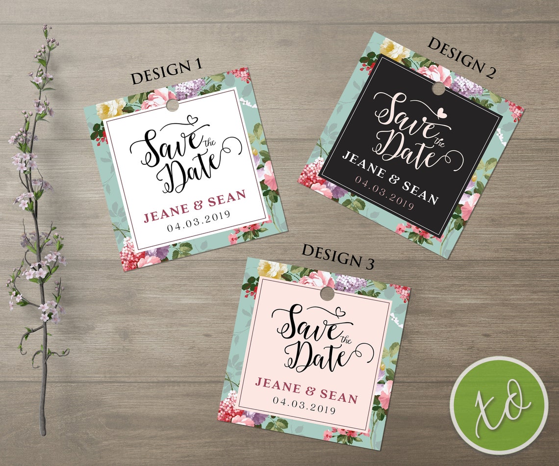 Save the Date Tags Wedding Tags Cute Gift Idea Custom Wedding - Etsy