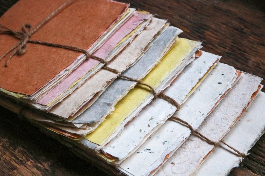Duong Paper - Handmade From Kozo Bark (15x20cm), Naturally Dyed ...
