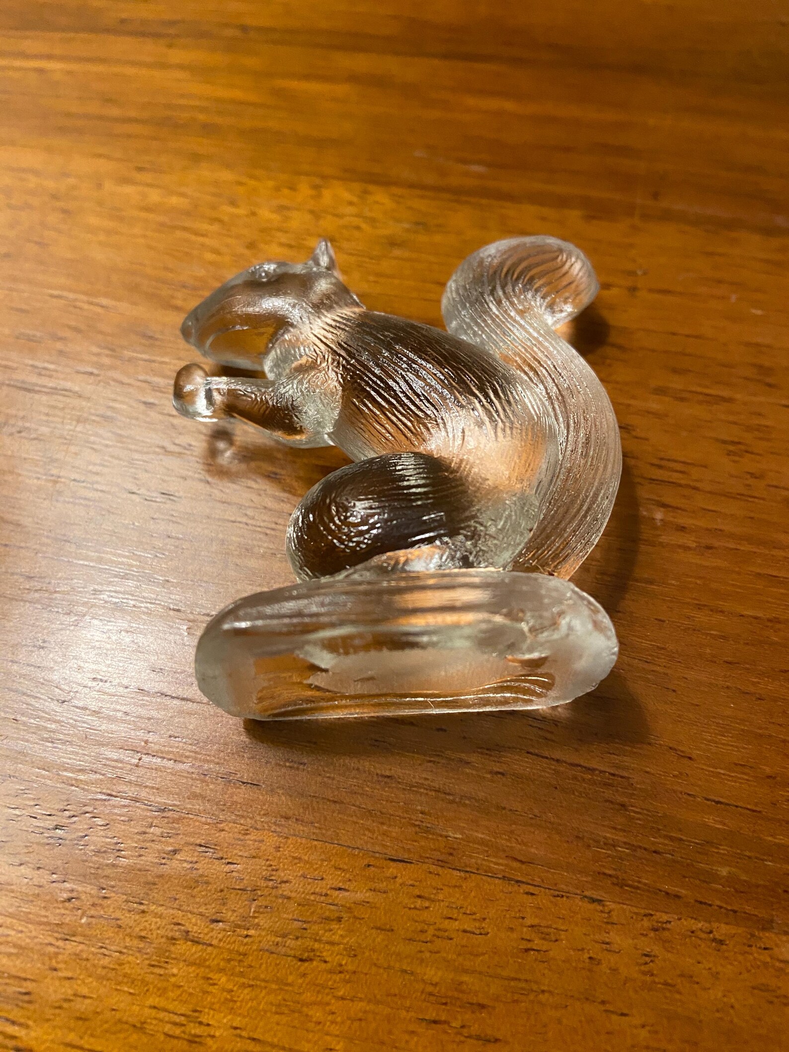 Clear Pressed Glass Squirrel - Etsy