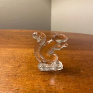 Clear Pressed Glass Squirrel - Etsy