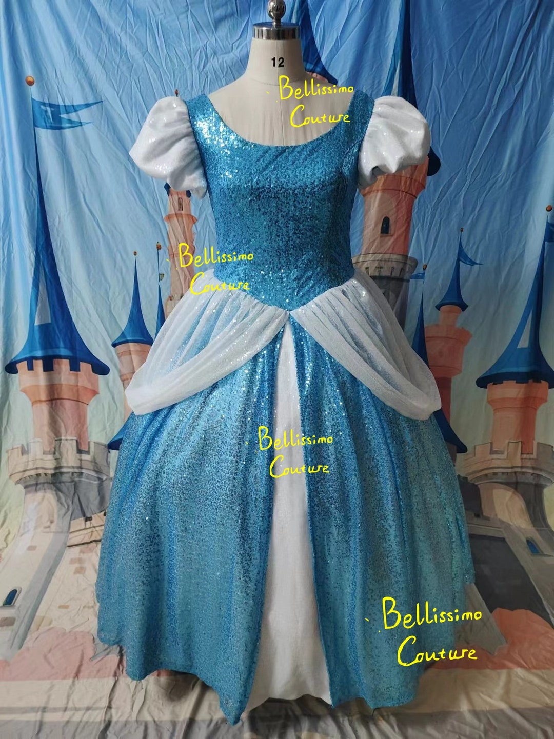 Sparkle Cinderella Costume Adult UK Size 6-16 Princess Cinderella Dress ...