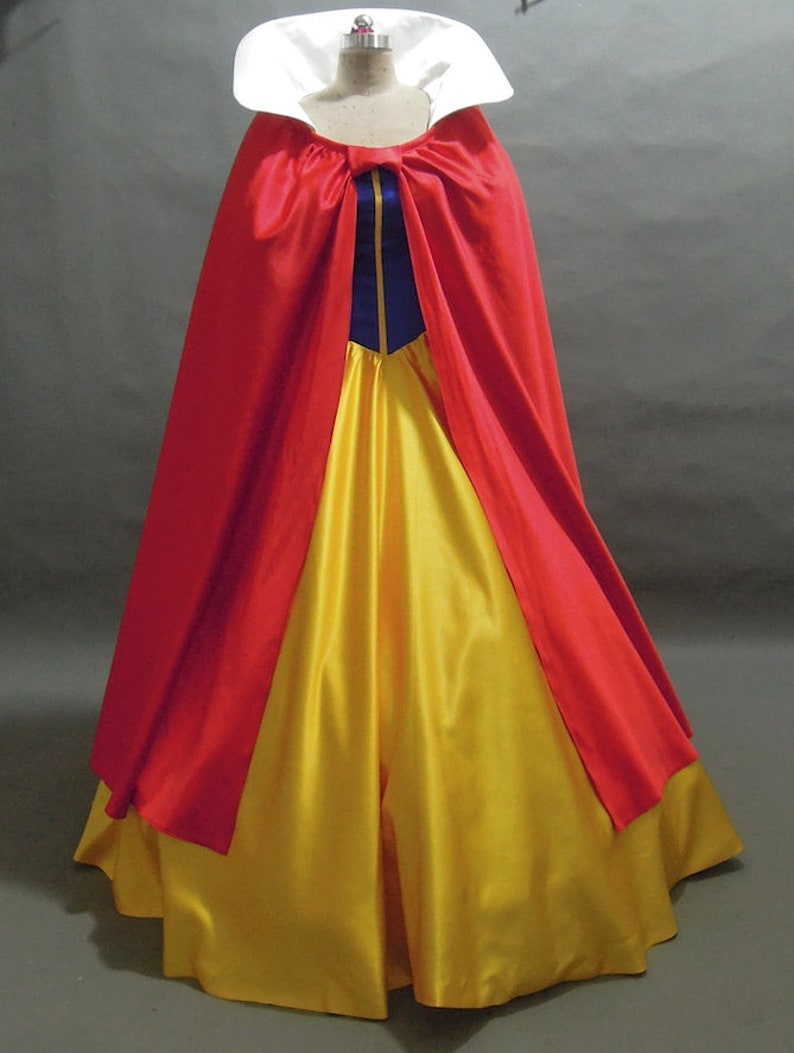 Princess Dress Party Cosplay Snow White Satin Costume Adult | Etsy