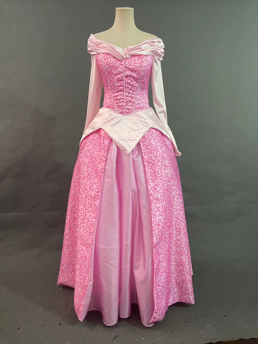 High Quality Pink Princess Aurora Adult Costume Sleeping Beauty Cosplay