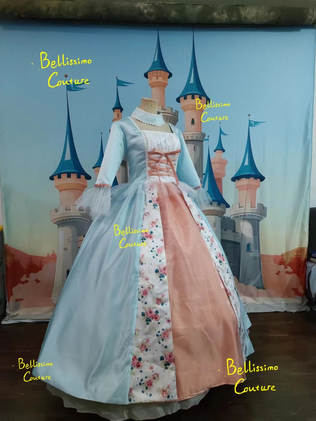 Princess Erika Dress Barbie Cosplay Costume Erika Ball Gown Blue Adult ...