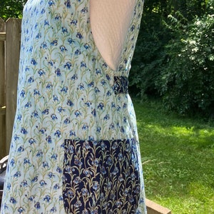 Iris Apron, Iris Print Apron, Jumper, Wrap Around Dress, Wrap Around ...