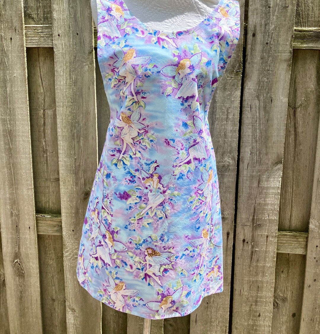 Fairy Apron, Cotton Apron, Swimsuit Coverup, Jumper, Cross Back Jumper ...