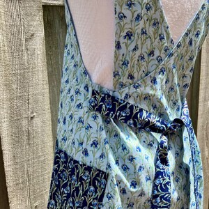 Iris Apron, Iris Print Apron, Jumper, Wrap Around Dress, Wrap Around ...