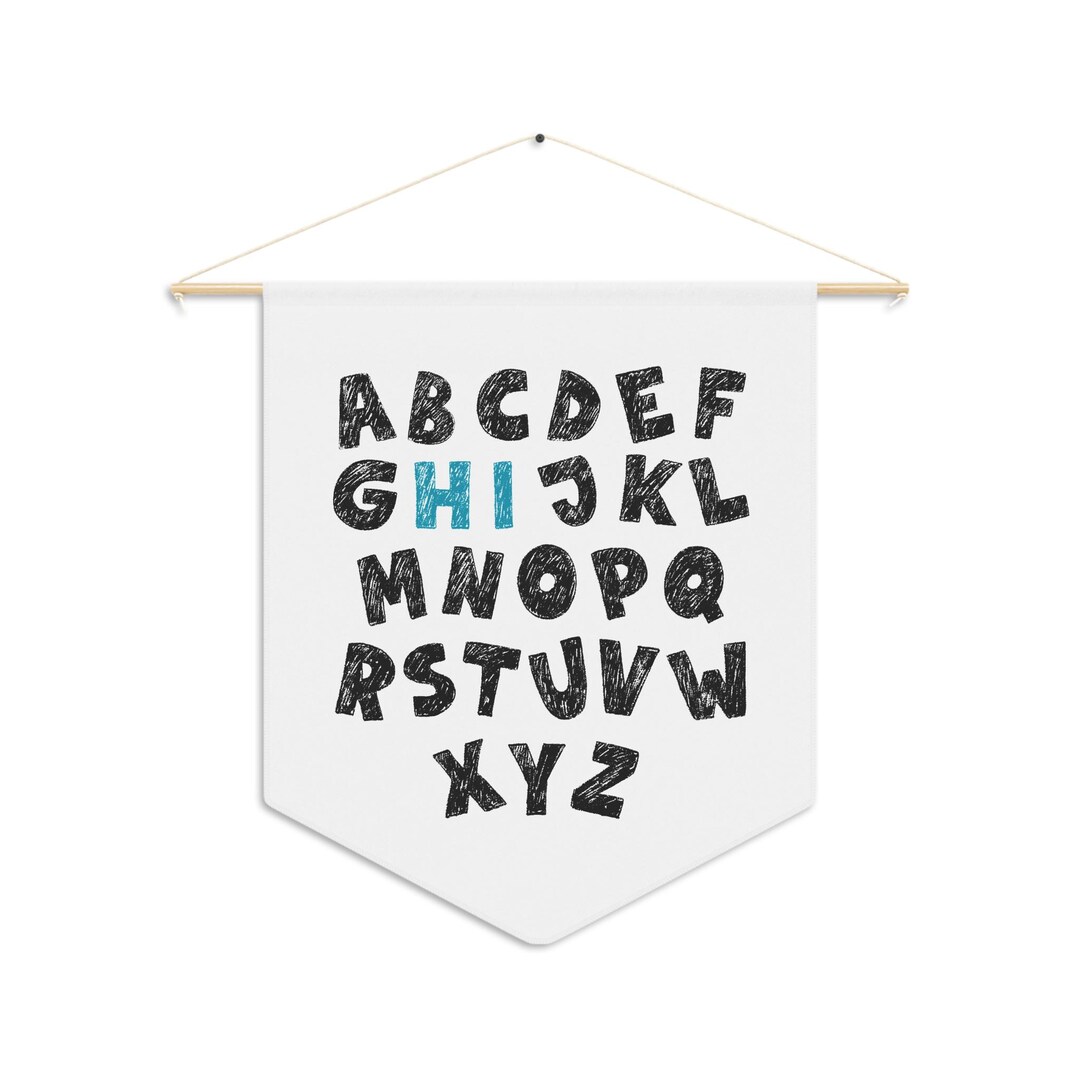Personalized Alphabet Pennant Banner, Kids Room Decor, Nursery Wall ...