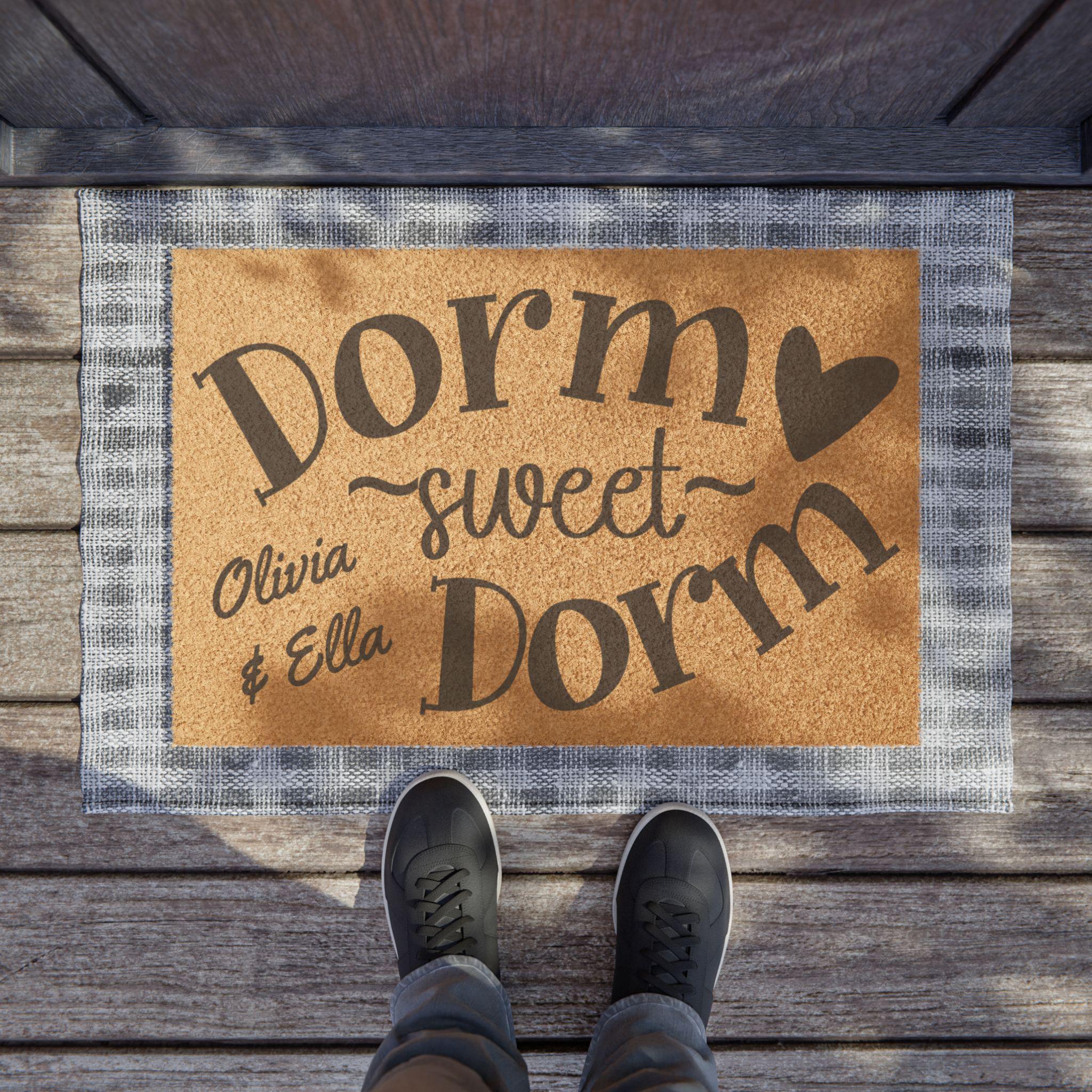 Personalized Dorm Sweet Dorm Entrance Rug - Custom Welcome Mat for ...