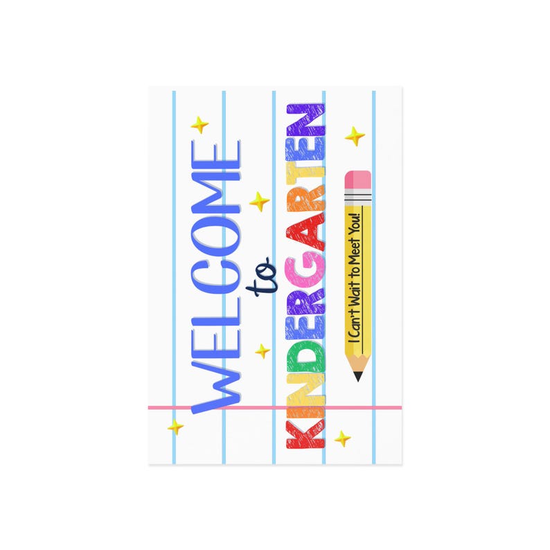 Colorful Welcome to Kindergarten Postcards: Classroom Decor, Teacher ...