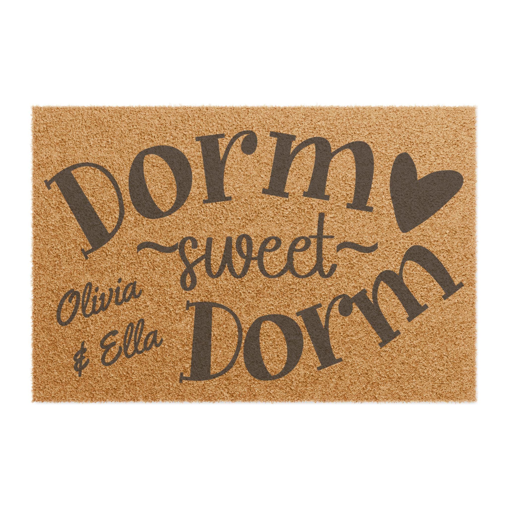 Personalized Dorm Sweet Dorm Entrance Rug - Custom Welcome Mat for ...